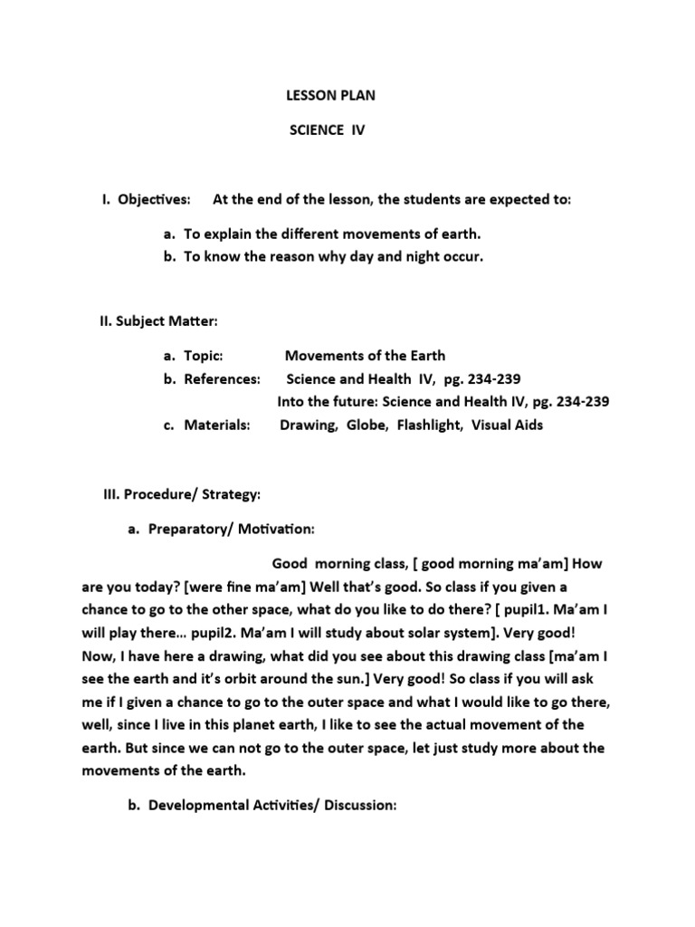Lesson Plan 143 | Download Free PDF | Lesson Plan | Rotation