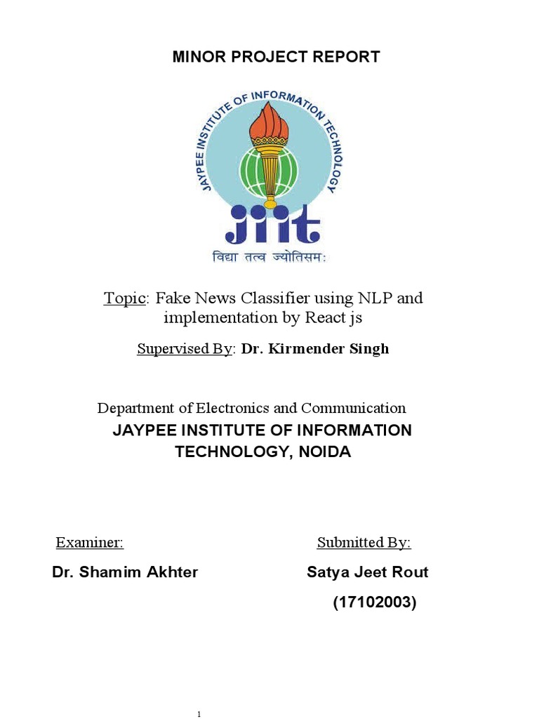 Satya Final Minor Report | PDF | Python (Programming Language) | Machine Learning