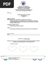 Activity Sheets FIL 9 Q3 Parabula | PDF