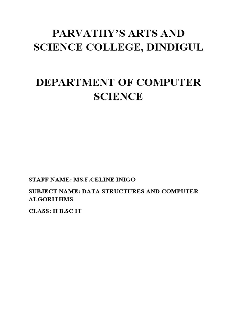 Data Structures and Computer Algorithms | PDF | Data Type | Fraction ...