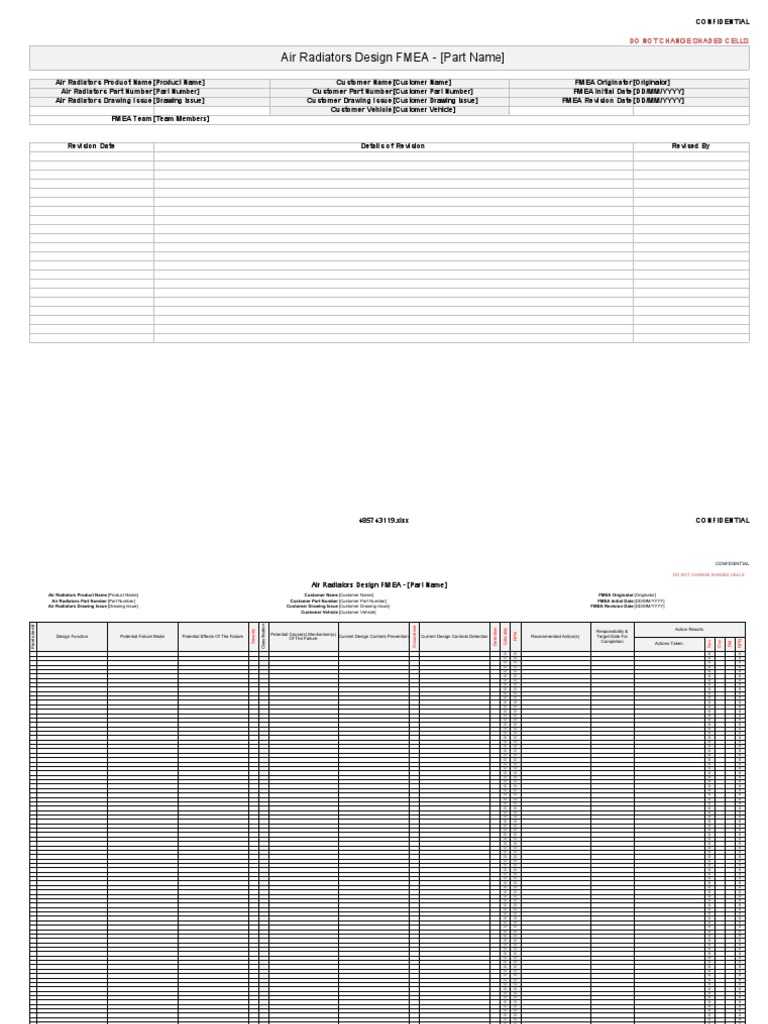 01 AR DFMEA - Template | PDF | Systems Theory | Systems Science