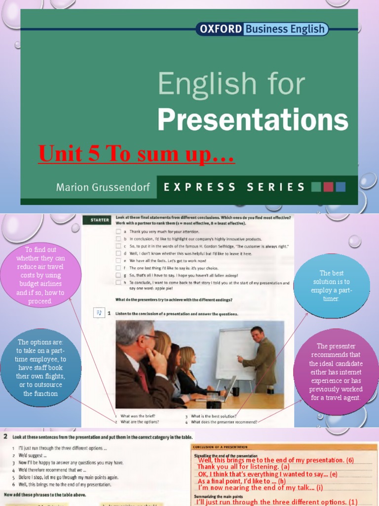 English For Presentations Unit 5 | PDF | Market (Economics) | Business ...