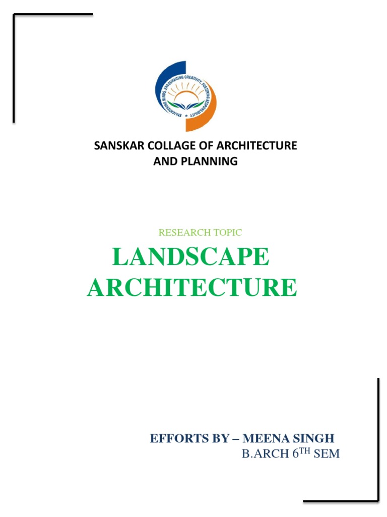 Landscape Architecture Overview | PDF | Composition (Visual Arts) | Trees