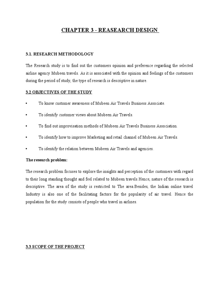 Chapter 3 - Reasearch Design: 3.1. Research Methodology | PDF