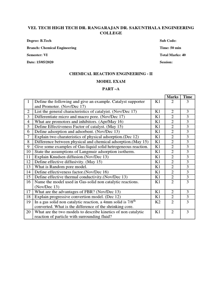 Vel Tech High Tech Dr. Rangarajan Dr. Sakunthala Engineering College ...