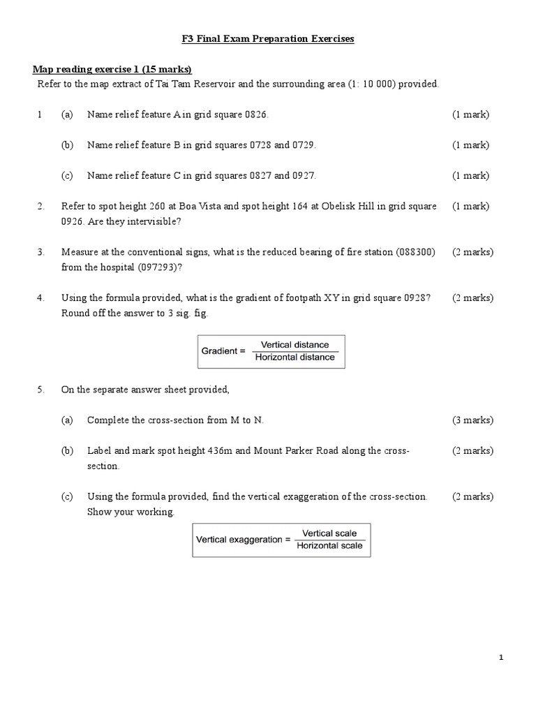 F3 Final Term Pre Exam Exercises (With Answers) | PDF | Population ...