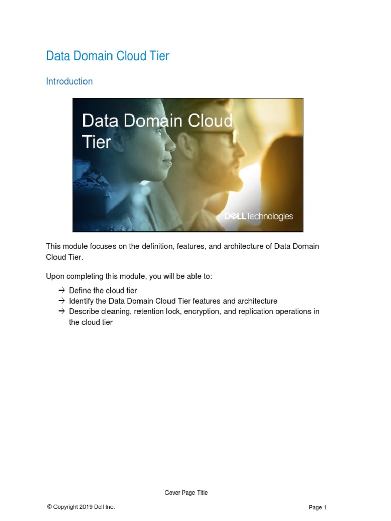 Module+8 - Data Domain Cloud Tier | PDF | Cloud Computing | Backup