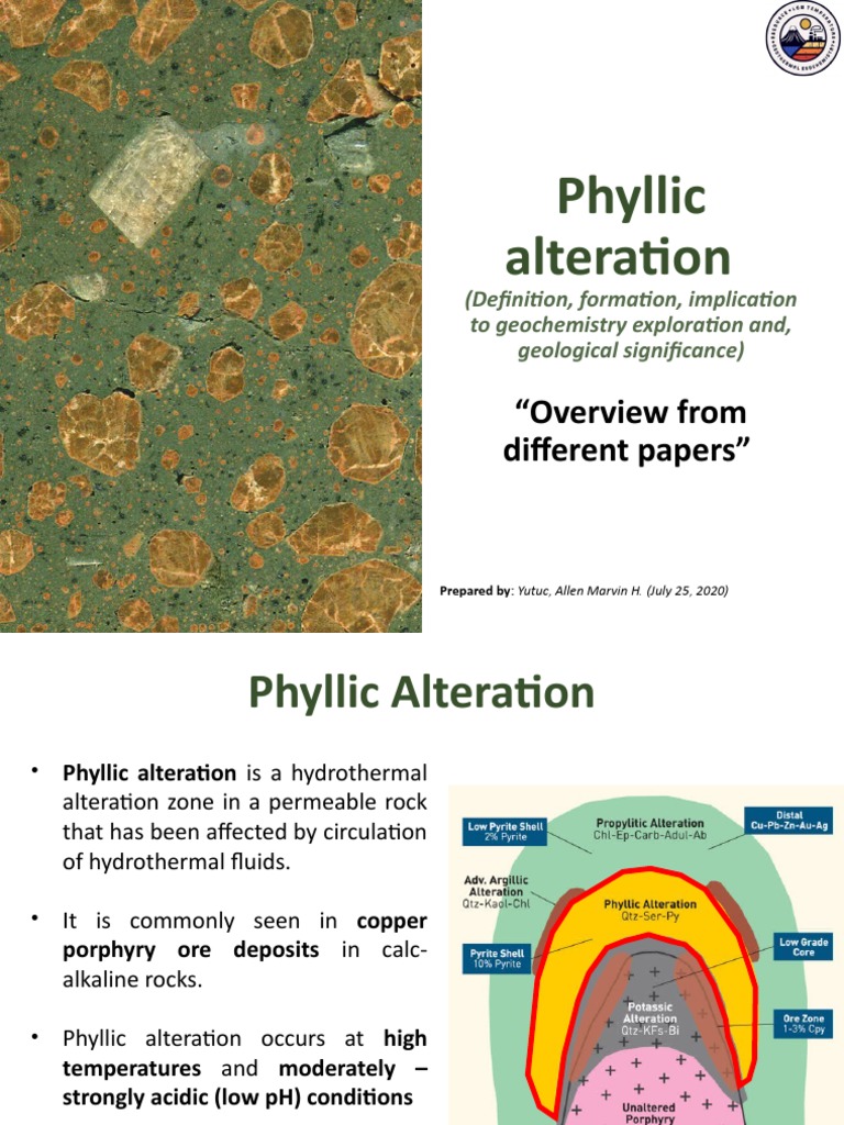 Phyllic Alteration | PDF | Geological Processes | Natural Materials