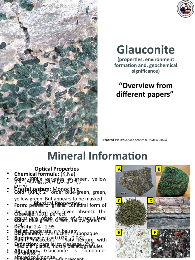 Glauconite: "Overview From Different Papers" | PDF | Minerals | Earth ...