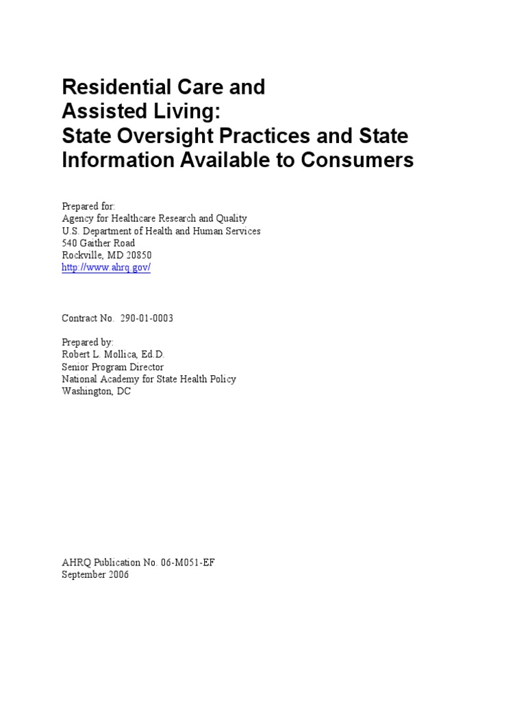 Licensing Info | PDF | Assisted Living | Government Accountability Office