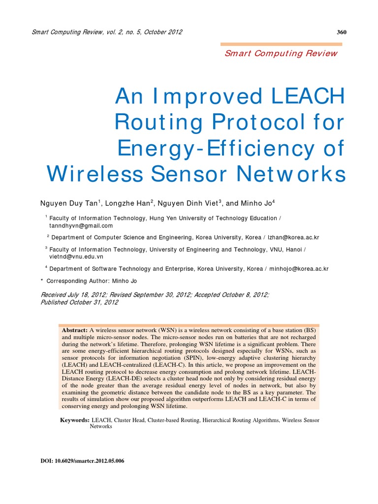 Smartcr Vol2no5p6 | PDF | Wireless Sensor Network | Data Transmission