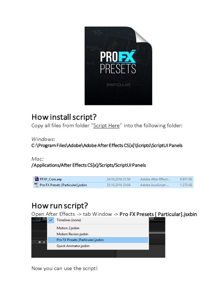 How Install Script?: Copy All Files From Folder "Script Here" Into The ...