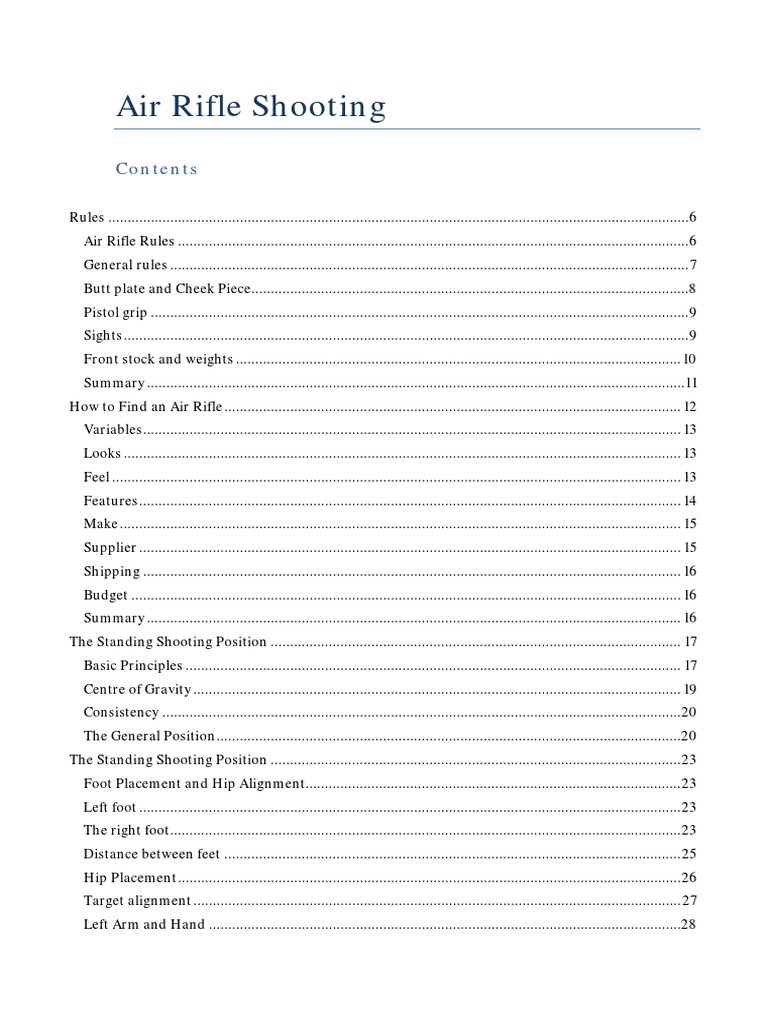 Air Rifle Training | PDF | Rifle | Projectile Weapons