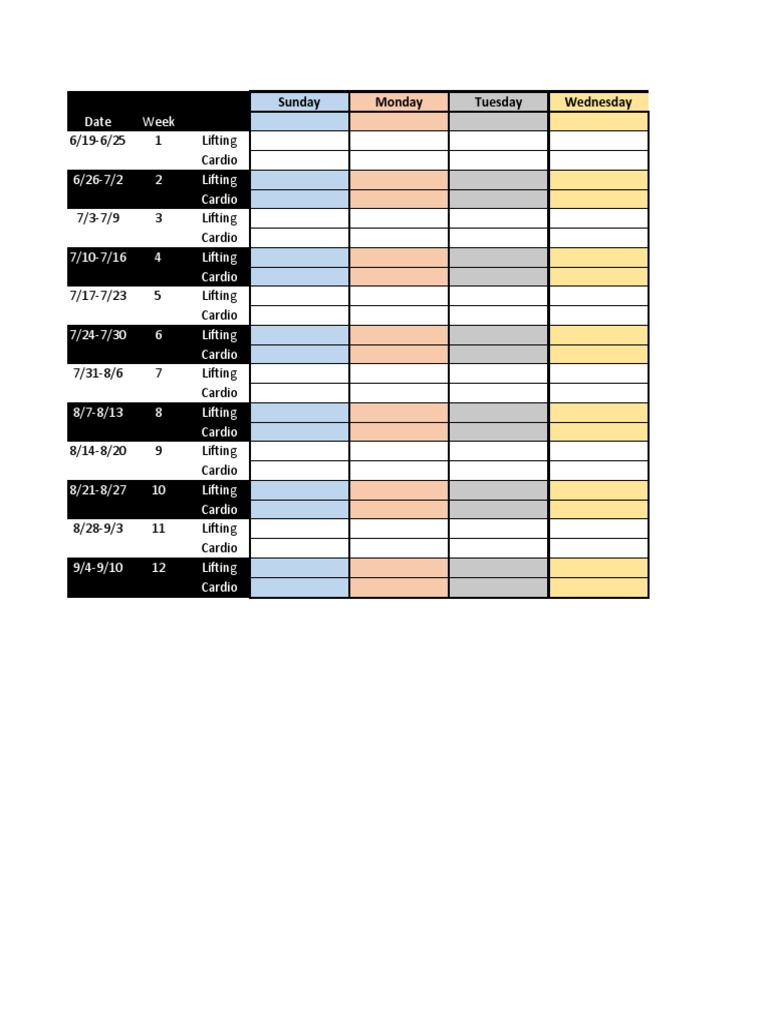 Strong Curves Gluteal Goddess Spreadsheet | PDF | Dance Science | Human ...