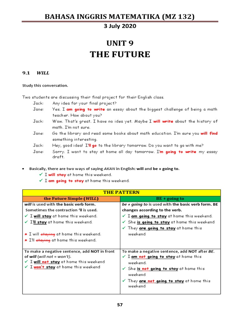 Meeting 10 U9 The Future PDF | PDF | Educational Technology | Grammar
