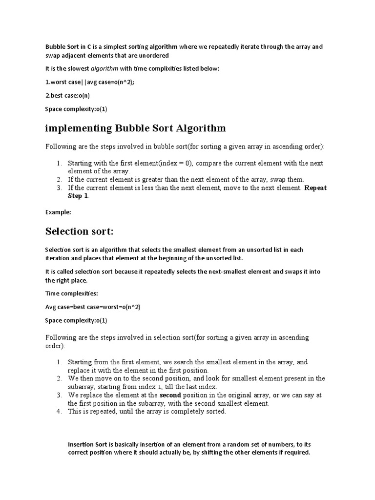 Implementing Bubble Sort Algorithm | PDF | Vertex (Graph Theory ...