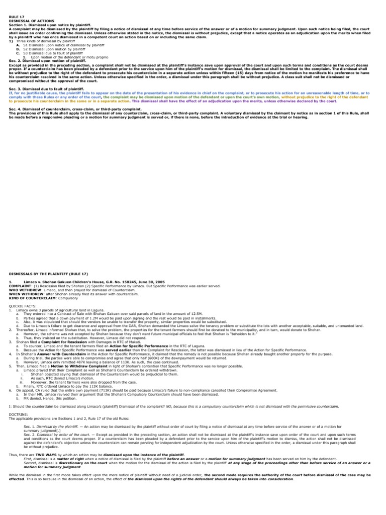 Civil Procedure Rule 17 38 | PDF | Intervention (Law) | Complaint