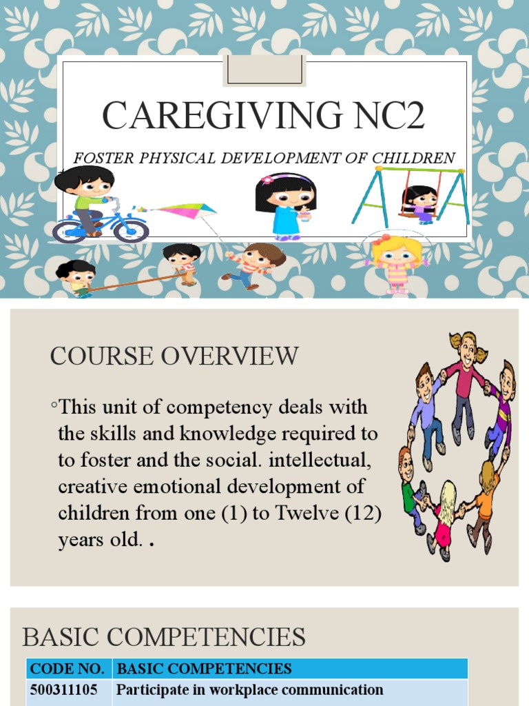 Caregiving Nc2: Foster Physical Development of Children | PDF ...