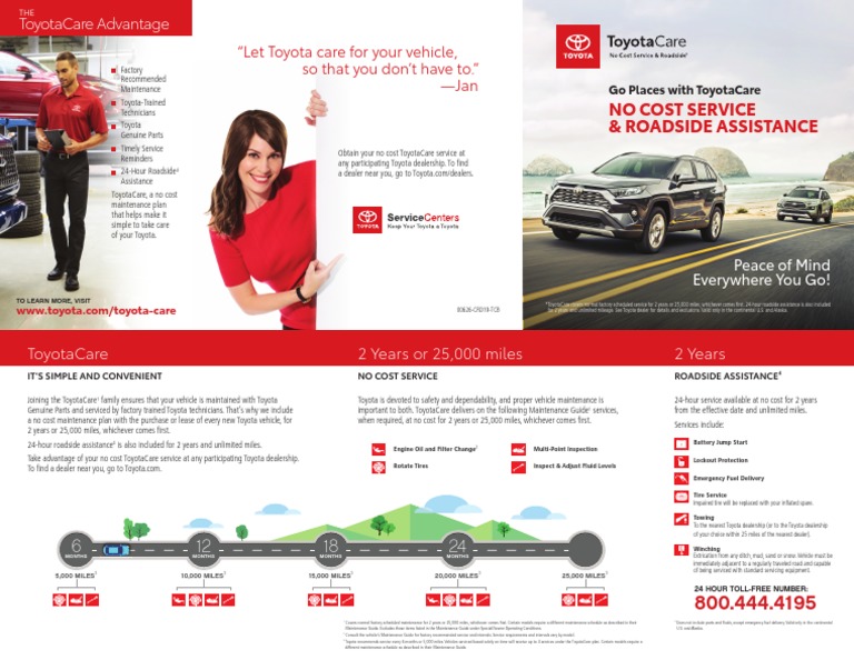 ToyotaCare: No Cost Maintenance Plan | PDF | Toyota | Vehicles