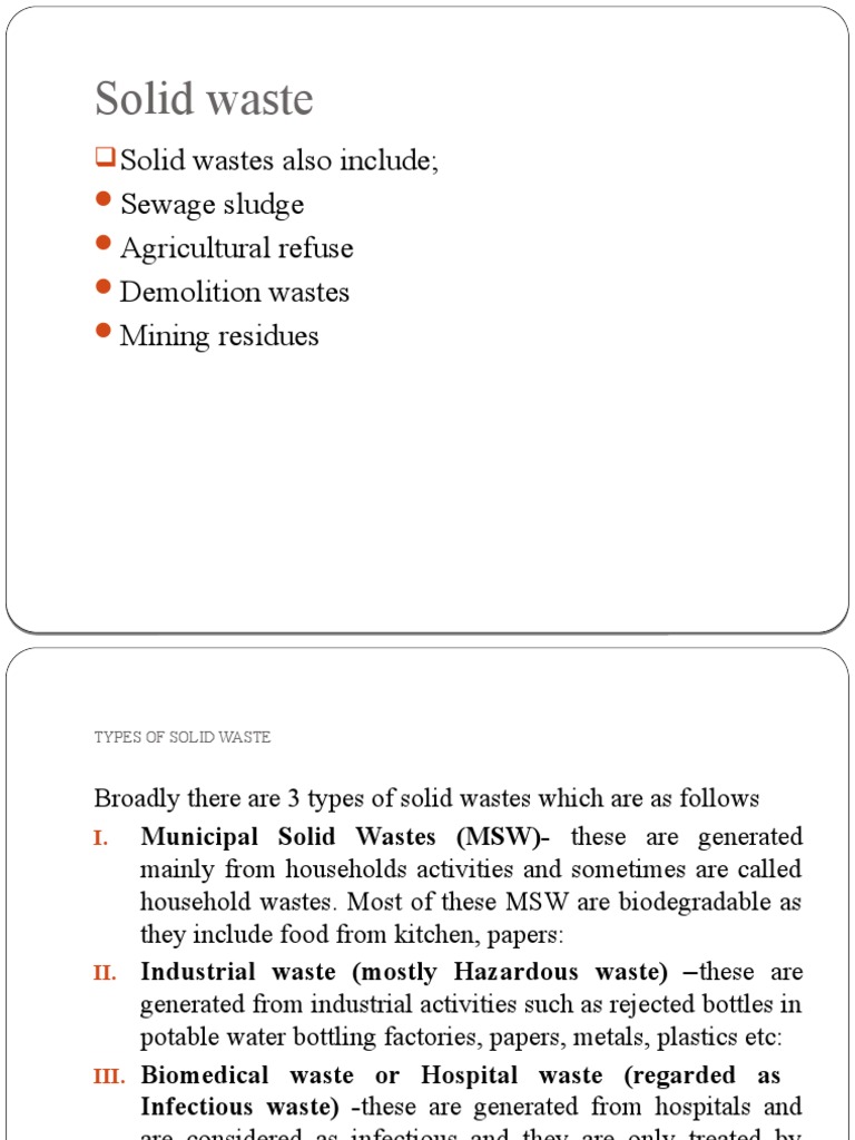 Introduction of Solid Waste Wastes Management | PDF | Waste Management ...