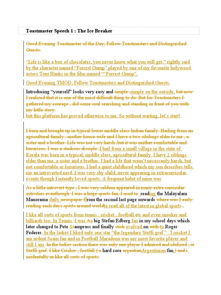 Toastmasters Icebreaker Speech Outline Top Sellers | emergencydentistry.com