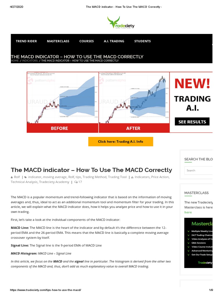 The MACD Indicator - How To Use The MACD Correctly | Download Free PDF ...