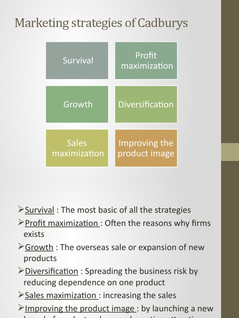 Marketing Strategies of Cadburys | PDF