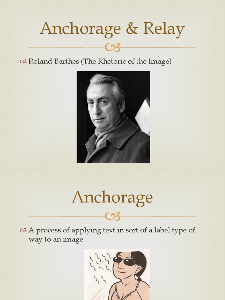 Anchorage & Relay: Roland Barthes (The Rhetoric of The Image) | PDF