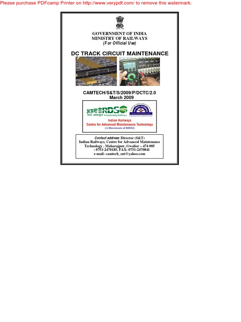 DC Track Circuit Maintenance Guide | PDF | Track (Rail Transport) | Relay