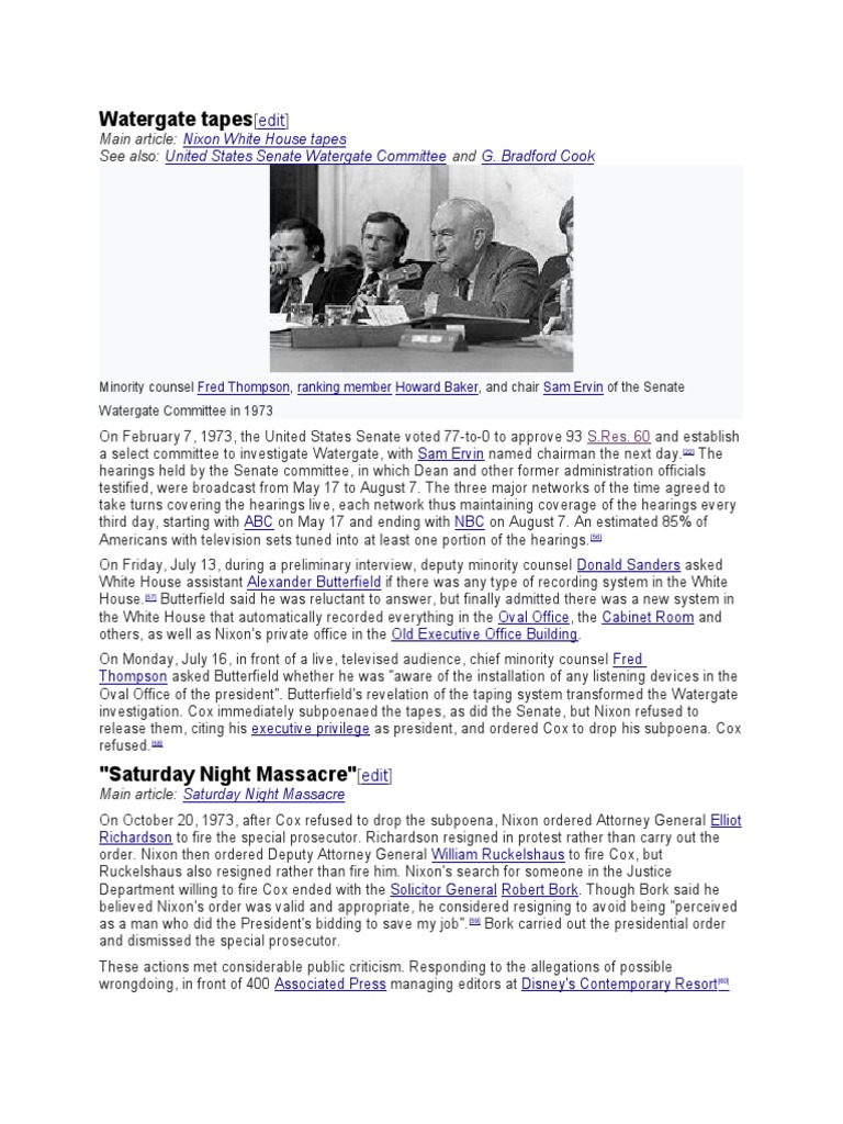 Incident Following The Nex | PDF | Watergate Scandal | United States Travel