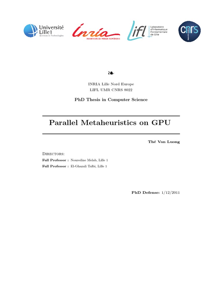 Thesis - CUDA NVIDIA | PDF | Metaheuristic | Thread (Computing)