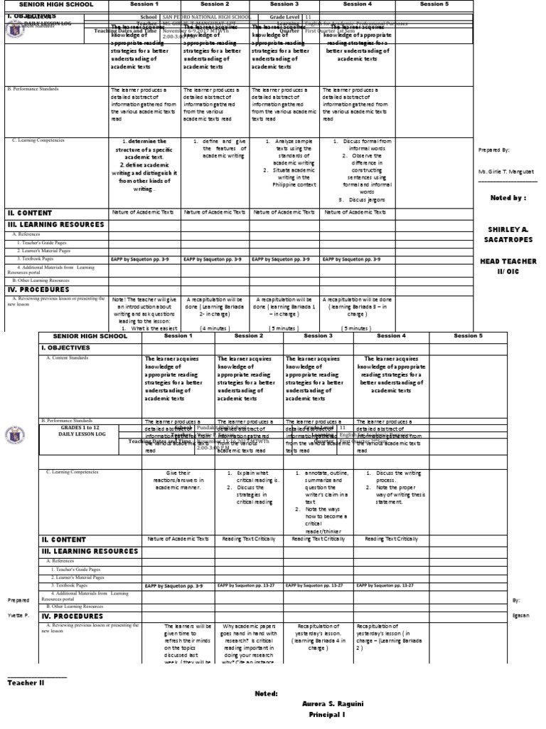 Grade 11 English Lesson Plan | PDF | Lesson Plan | Educational Assessment