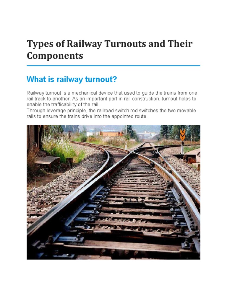 Types of Railway Turnouts and Their Components | PDF | Track (Rail ...