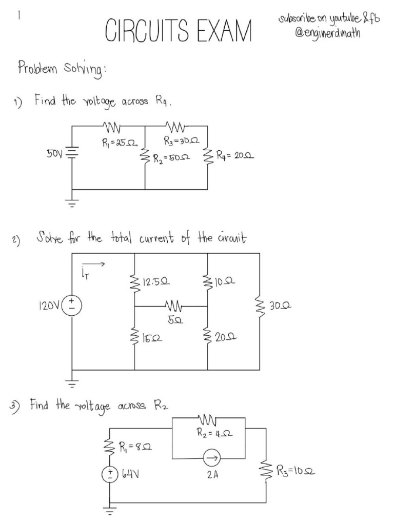 Circuits 1 Exam | PDF