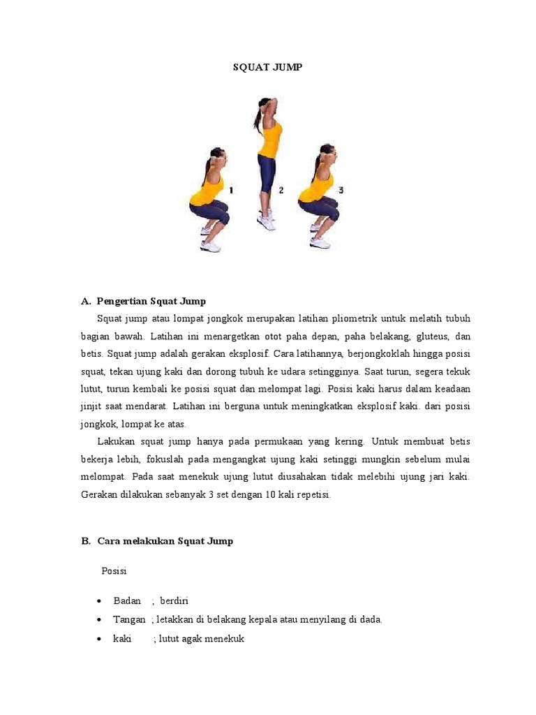 Manfaat dan Cara Squat Jump | PDF