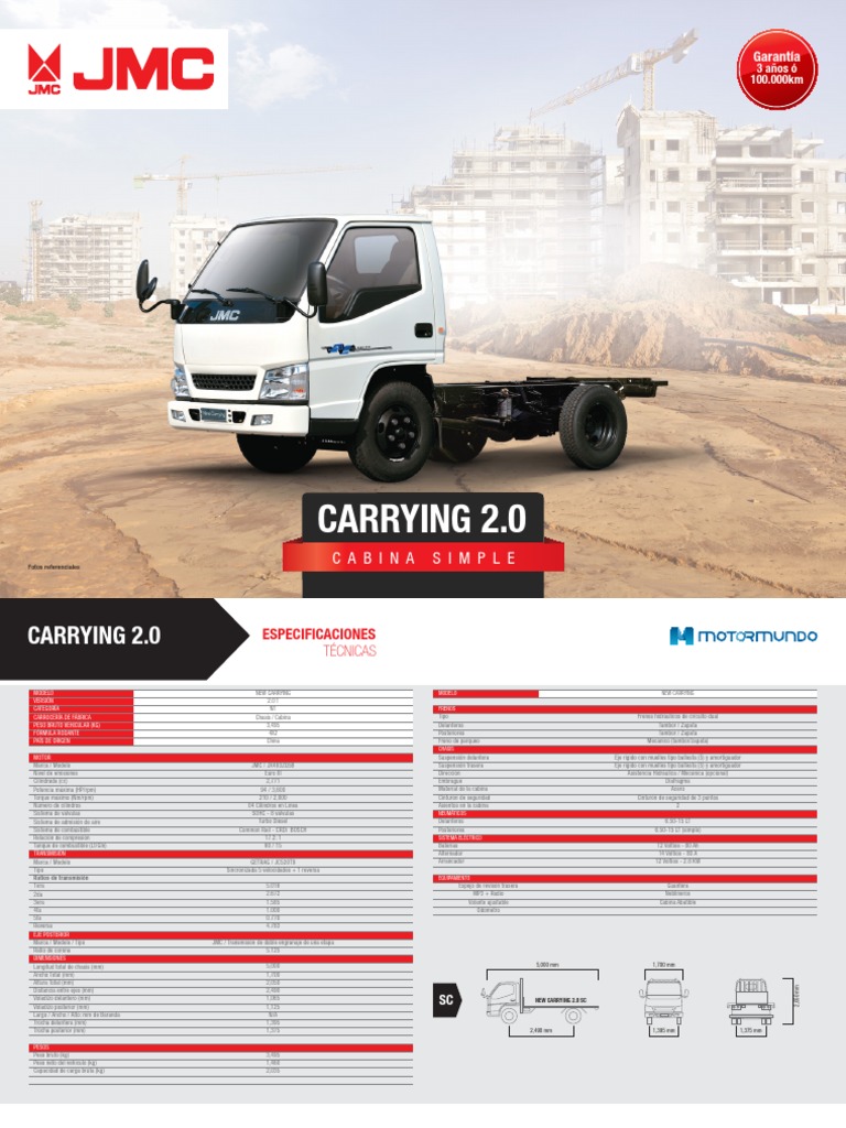 JMC Carrying 20 PDF | Descargar gratis PDF | Eje | Vehículos de ruedas