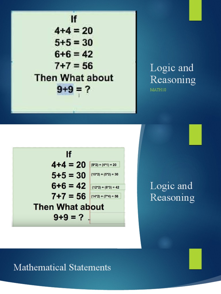 Logic and Reasoning: MATH10 | Download Free PDF | Deductive Reasoning | Argument