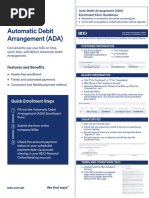 BDO ADA ENROLLMENT FORM 268f7124e1 | PDF | Payments | Signature