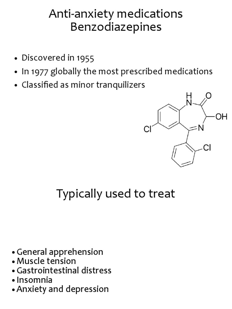 Anti-Anxiety Medications Benzodiazepines | PDF