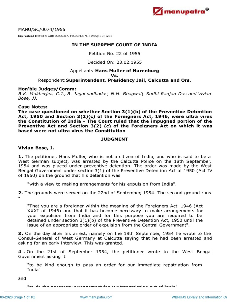 B.K. Mukherjea, C.J., B. Jagannadhadas, N.H. Bhagwati, Sudhi Ranjan Das ...