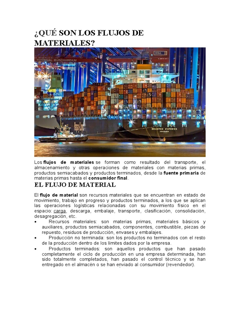 Flujo de Materiales. | PDF | Logística | Business