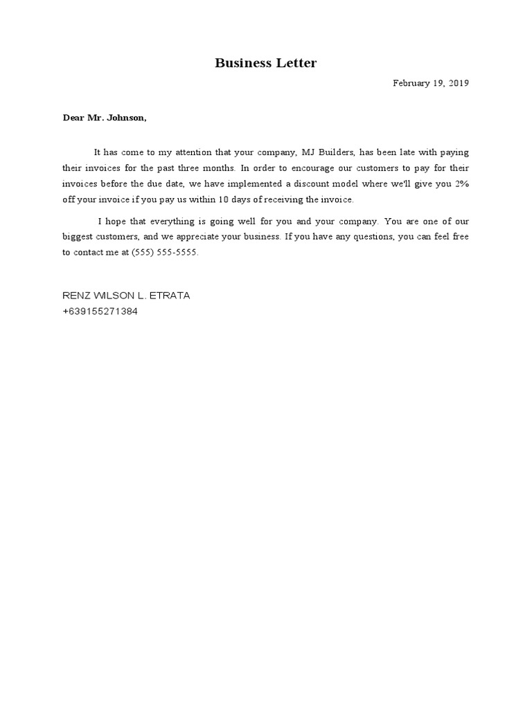 Business Letter | PDF