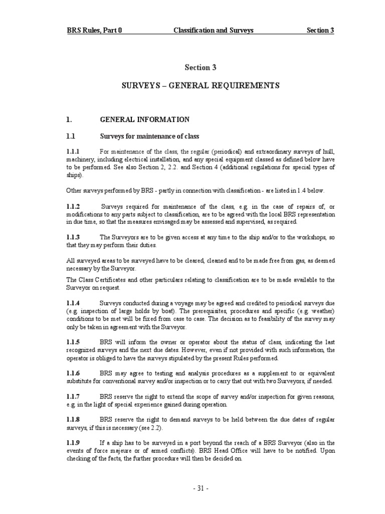 Surveys - General Requirements | PDF | Boiler | Ships