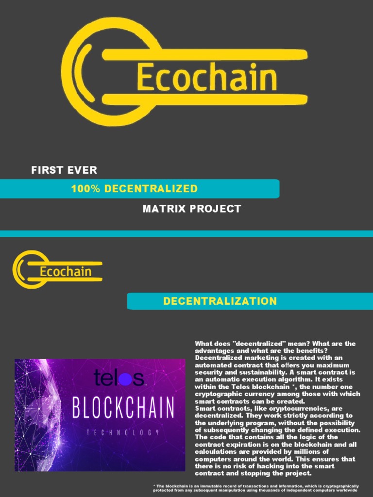 Ecochain Ecoin Based Matrix | PDF | Business | Economies