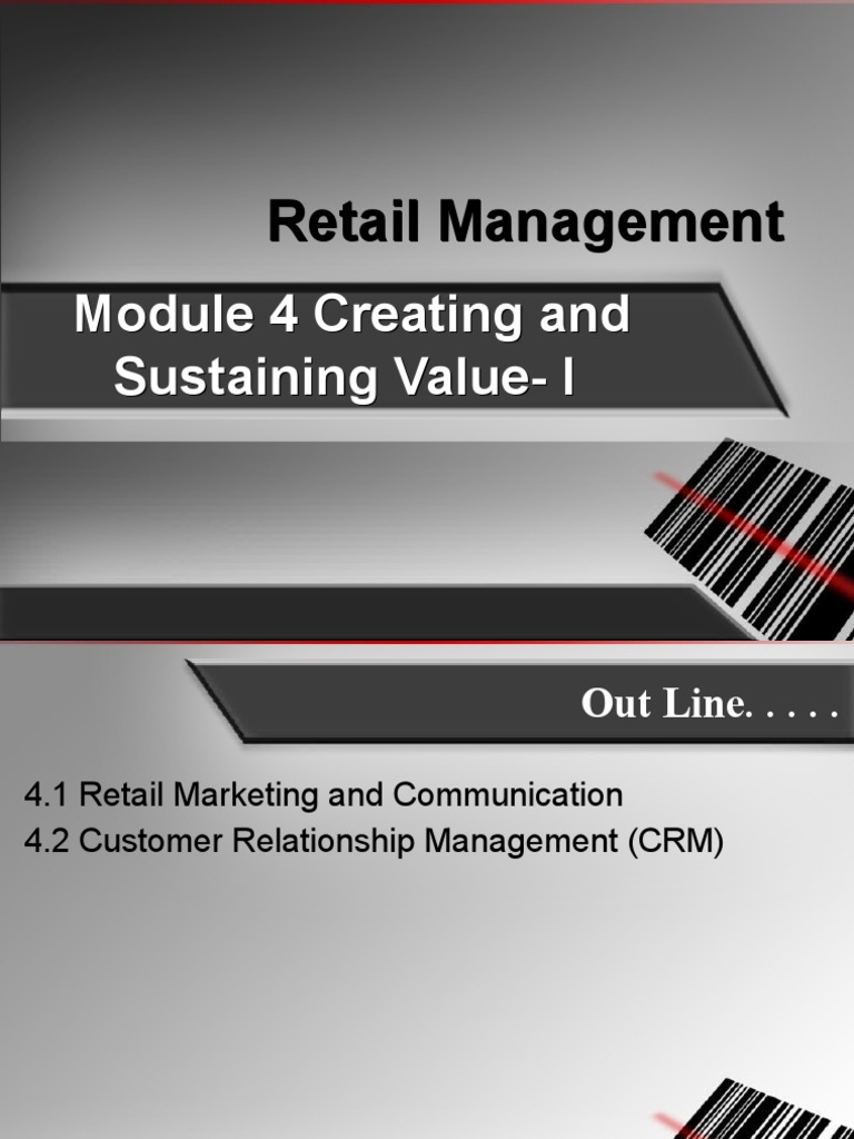 Retail Management Unit4 | PDF | Retail | Marketing
