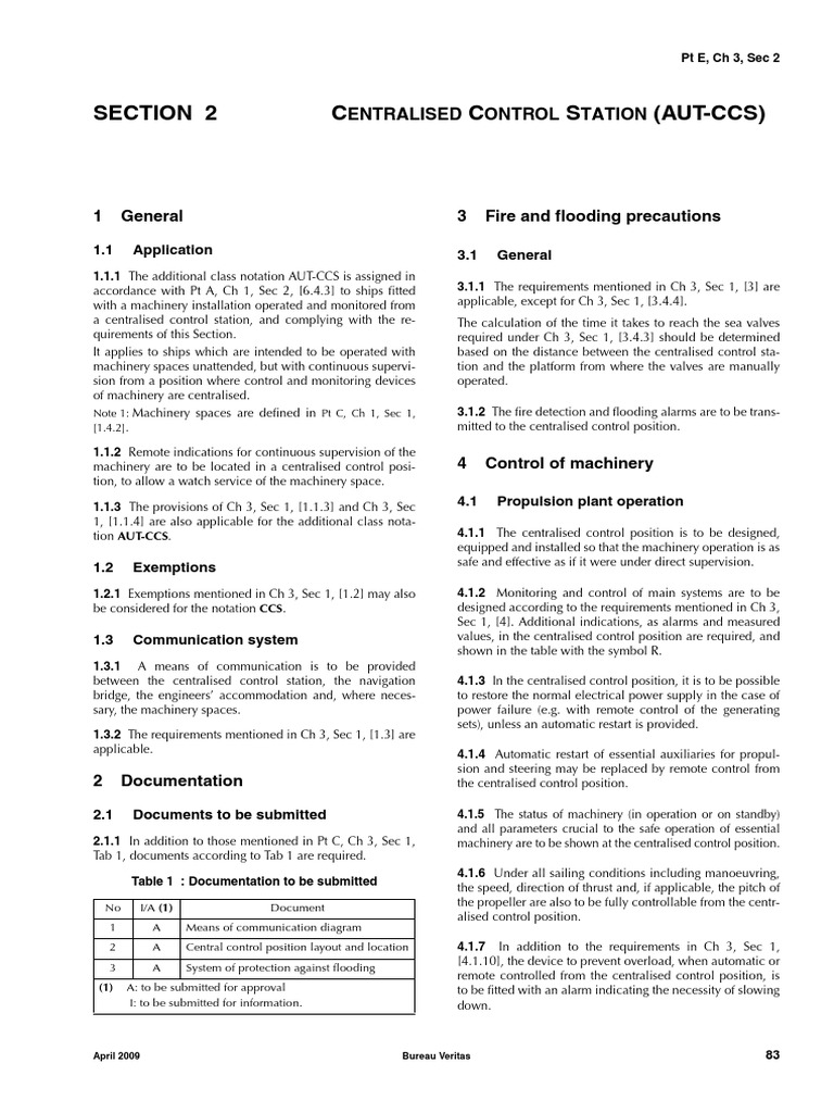 BV Rules PtE Ch3 Sec2 AUT-CCS | PDF | Manufactured Goods | Nature