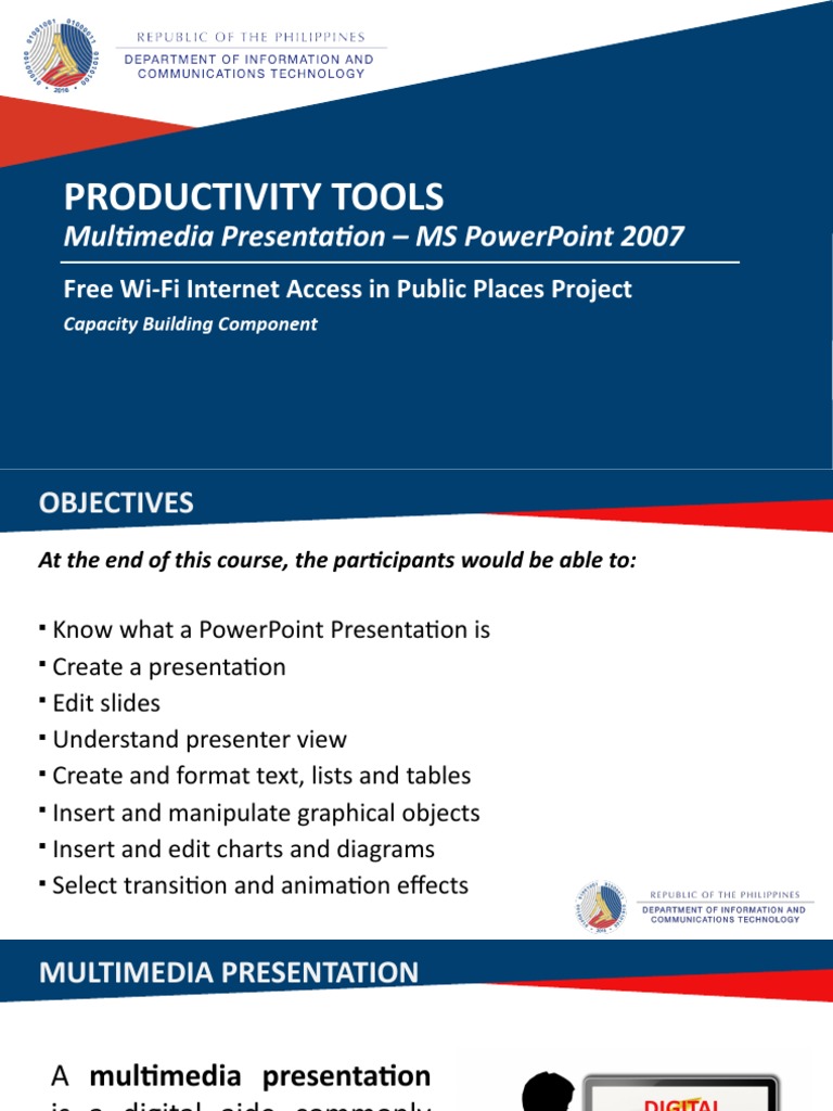 Productivity Tools: Multimedia Presentation - Ms Powerpoint 2007 | PDF ...