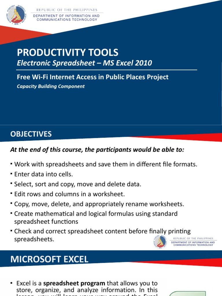 Module 3 - Electronic Spreadsheet 2010 | PDF | Spreadsheet | Microsoft ...