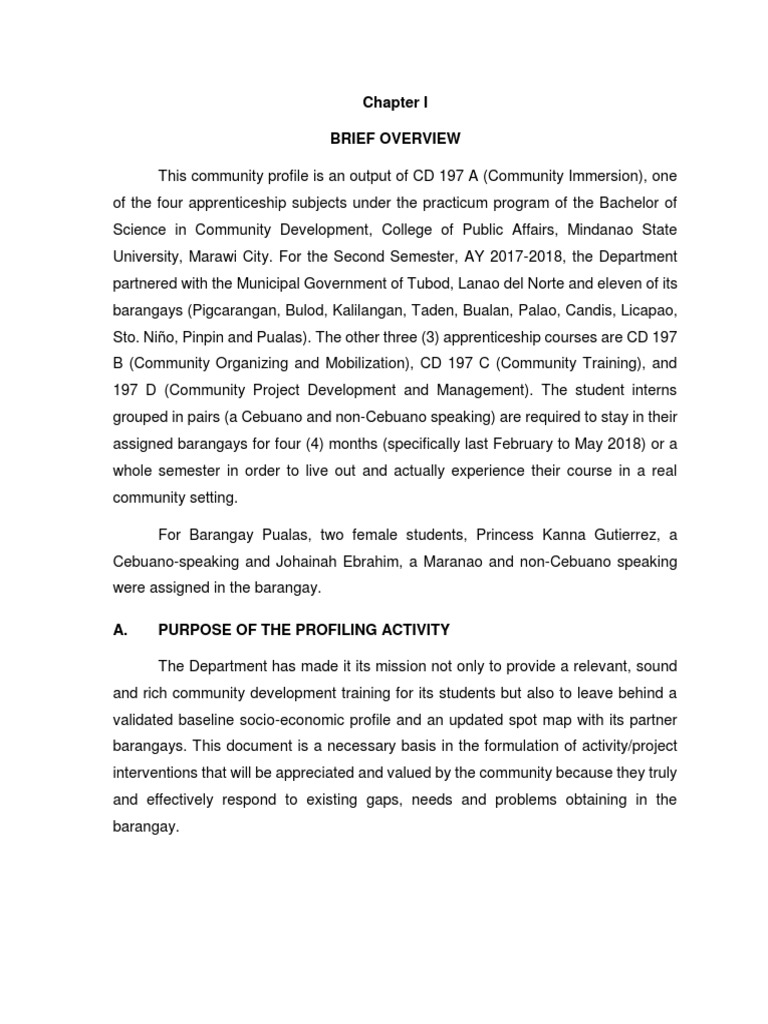 Pualas Community Profile 2018 | PDF | Municipal Solid Waste | Farms