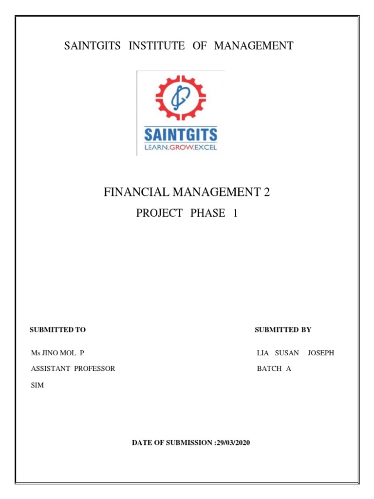 fm2 Project Phase 1 | PDF | Credit | Finance & Money Management